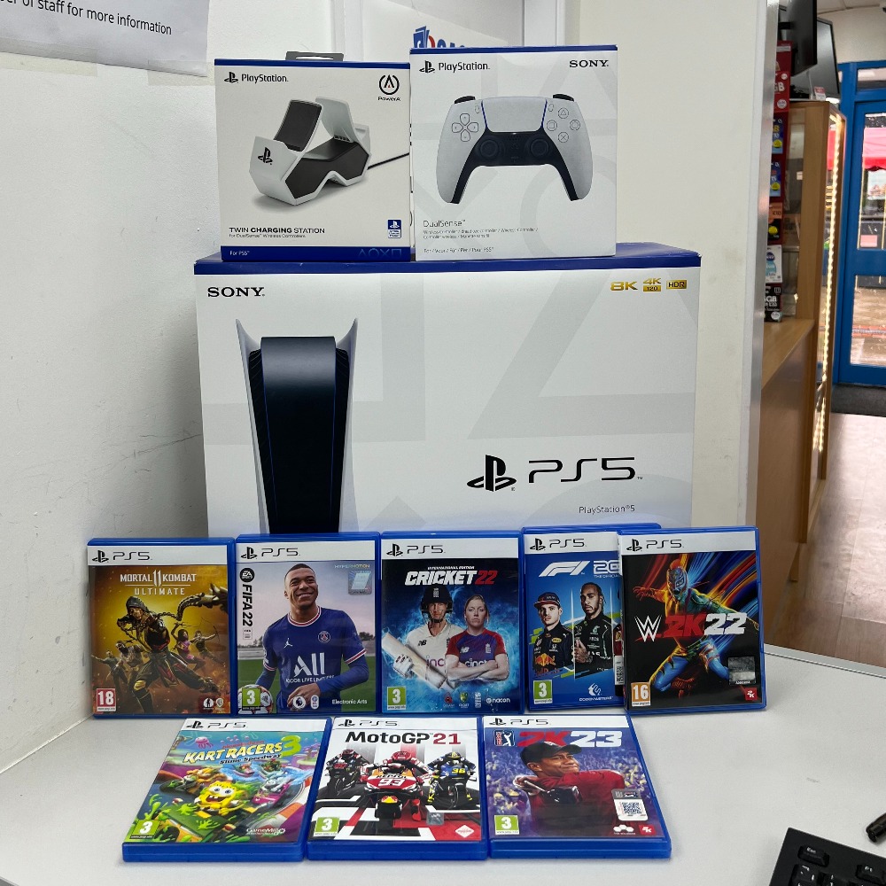 Pre-owned PS5 Bundle With 8 Games 2xcontroller - dock *FAST DISPATCH ...
